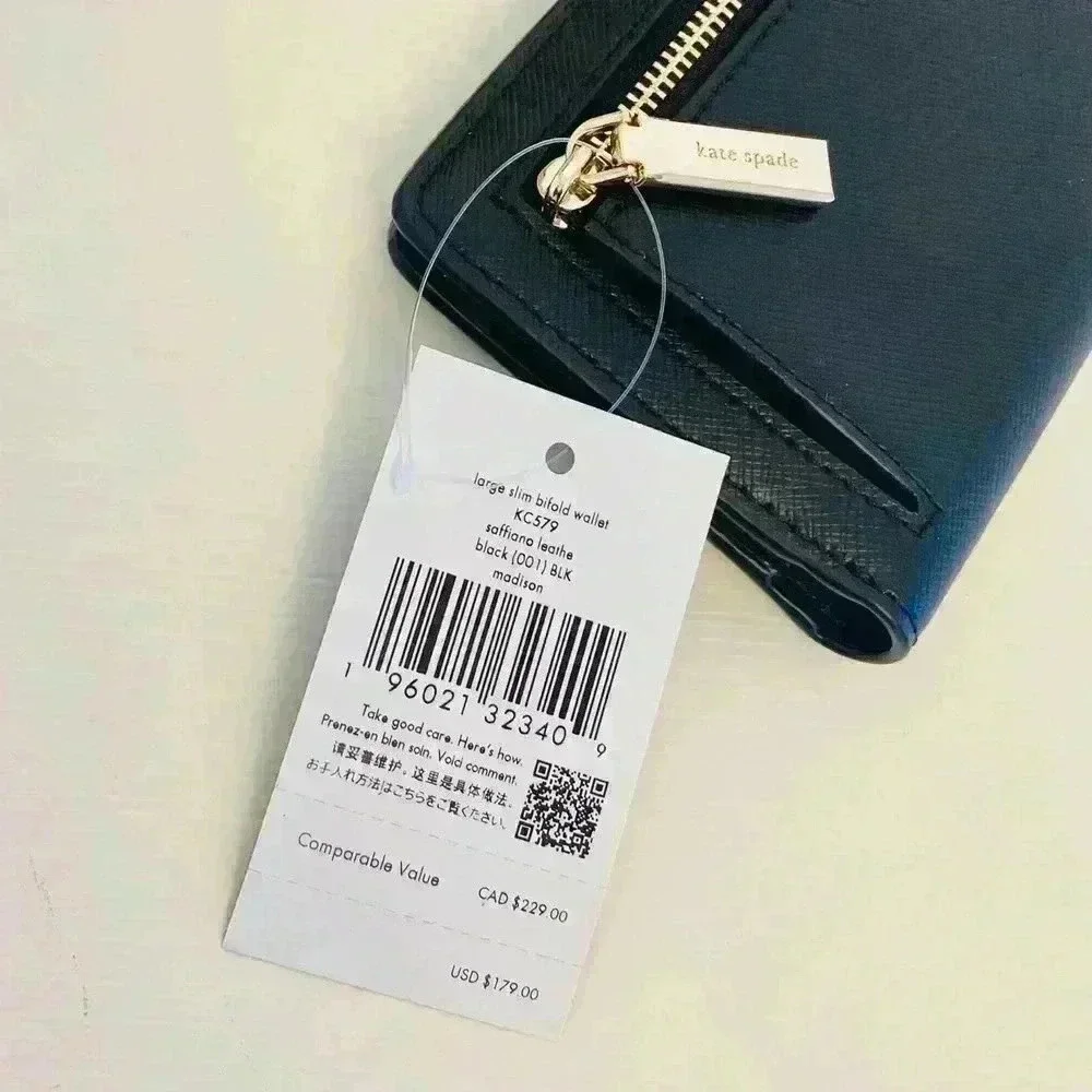 kate spade | Bags | Kate Spade Madison Large Bifold Wallet Black | Poshmark